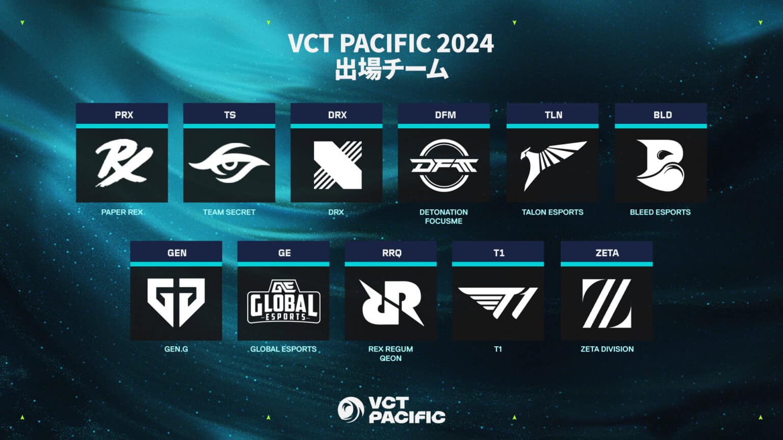 「VCT 2024 PACIFIC KICK-OFF」WATCH PARTY参加者が発表。takej / ade / rion / TENNN / XQQ / mittiii ...