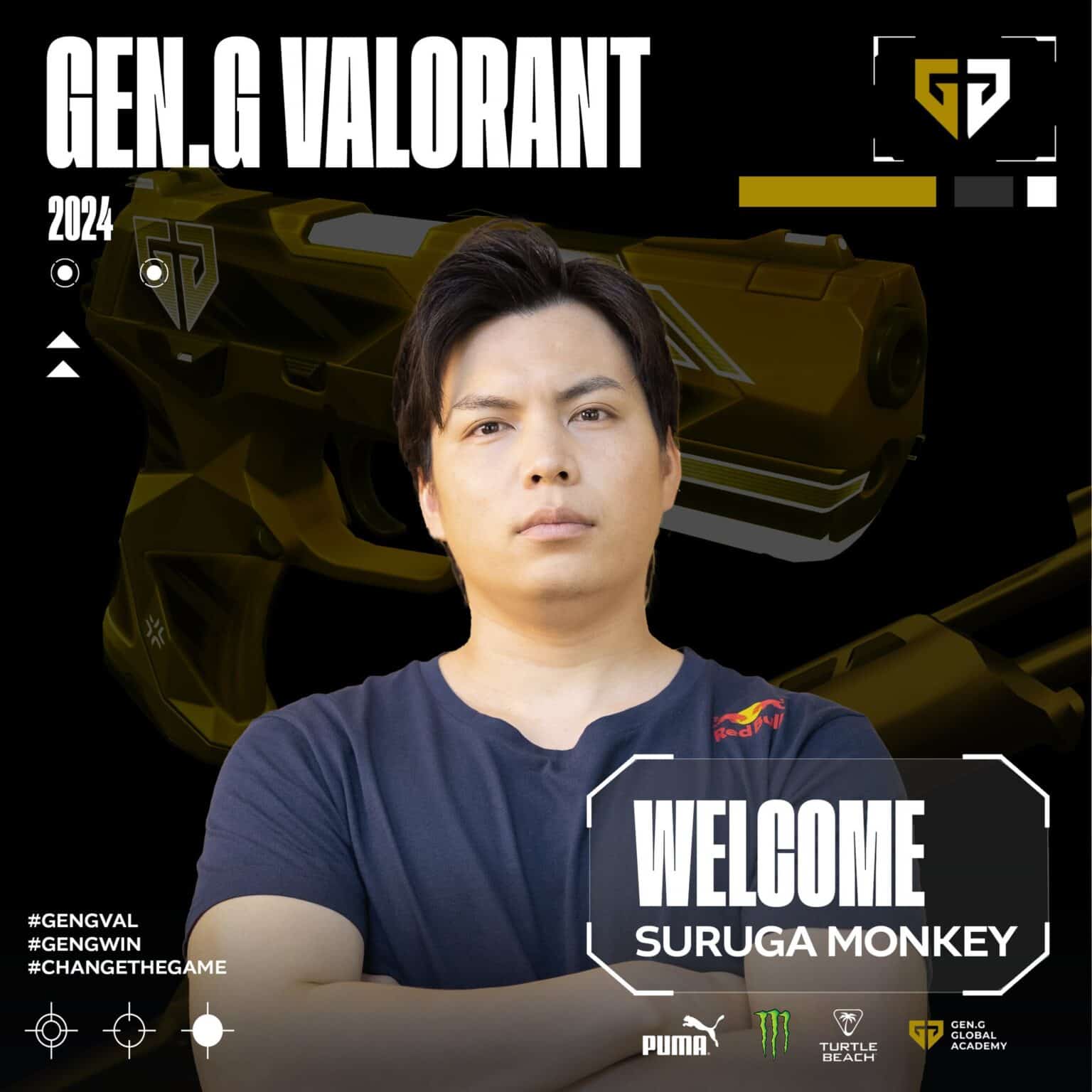 「Gen.G」VALORANT部門のパートナーストリーマーにSurugaMonkeyが就任 | Valorant News Japan