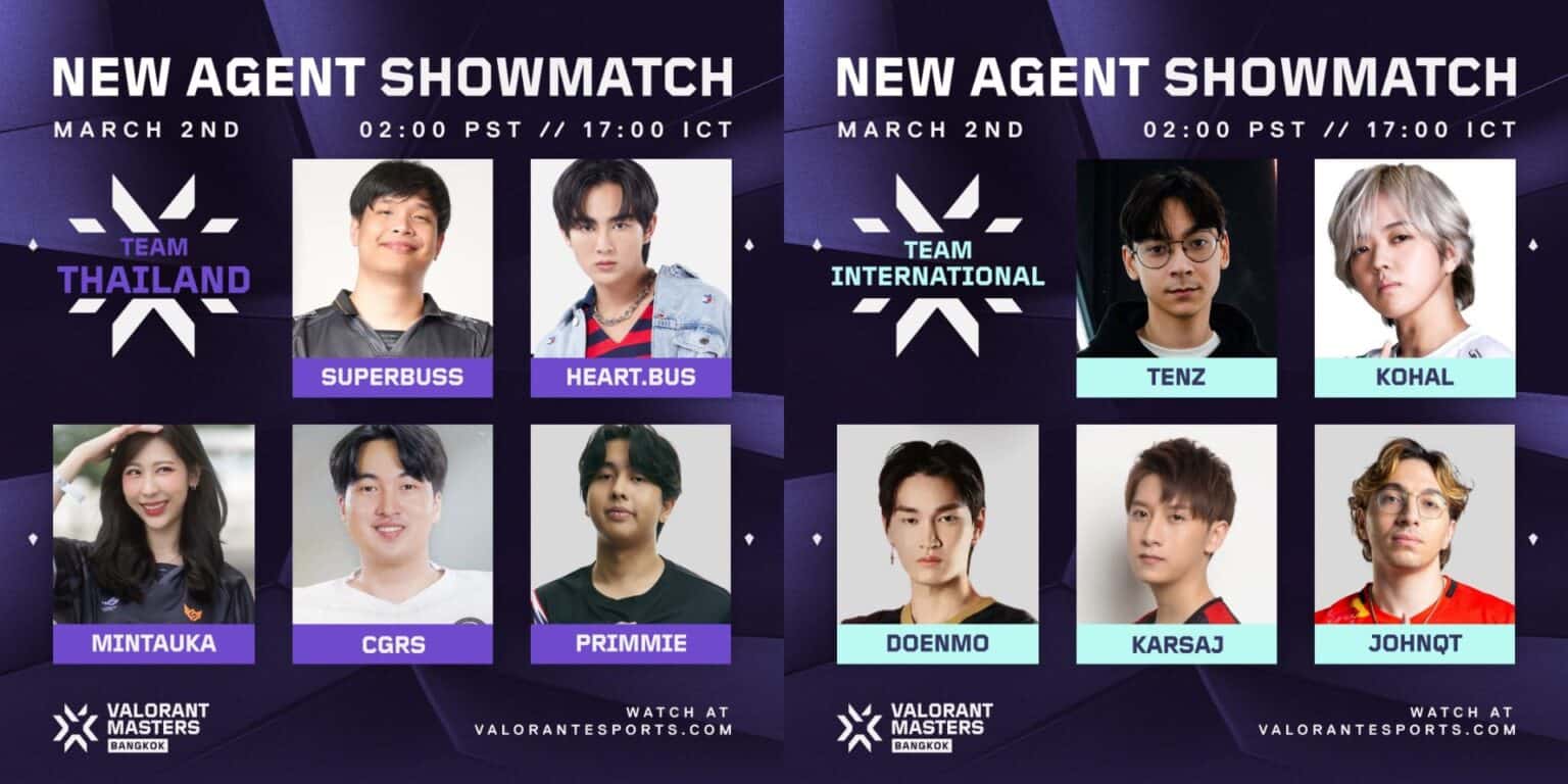 「VCT 2025 Masters Bangkok」ショーマッチに日本からKOHALが出場、TenZ / Primmie / johnqt ...