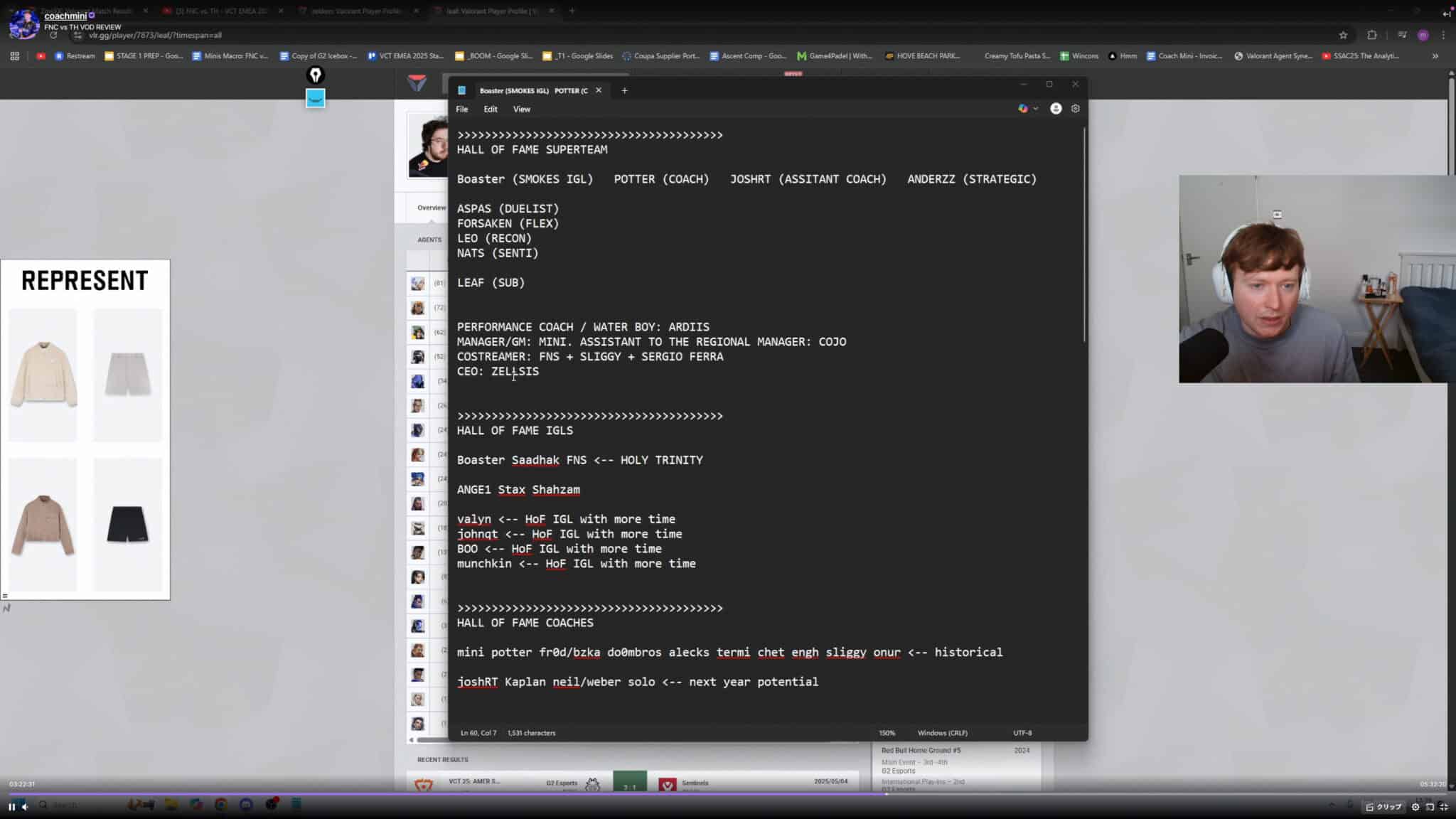 FNATICの元コーチ・miniが考える「VALORANT最強ロスター」構想が話題に―殿堂入り選手、ベストIGL、注目選手などを配信で公開 ...