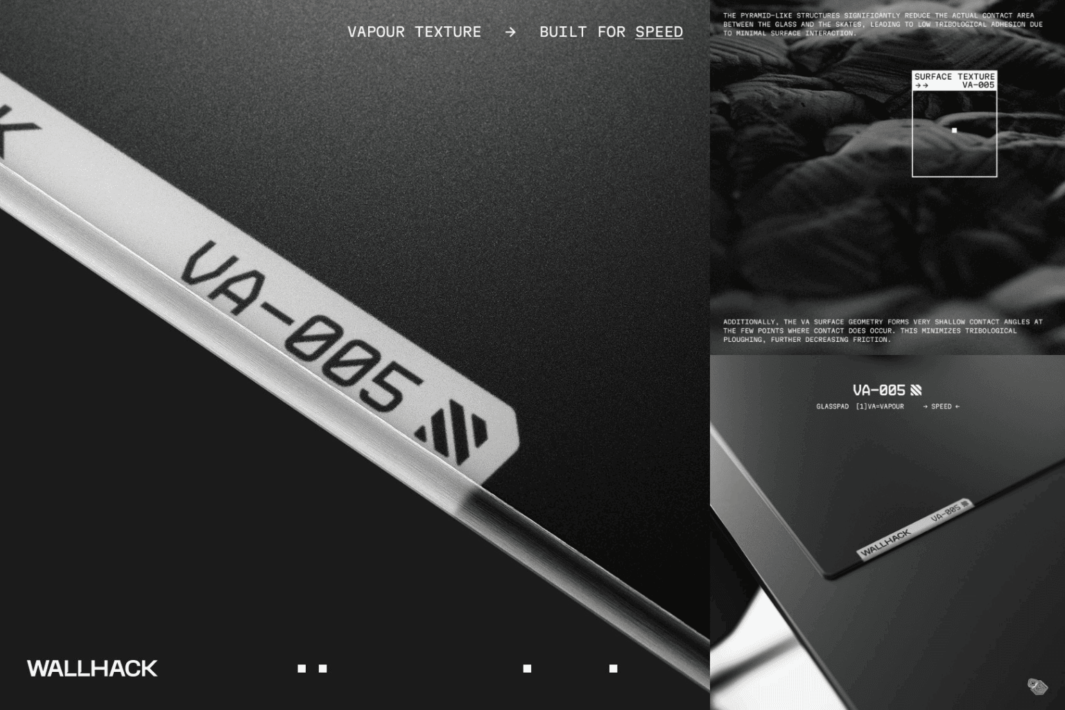 WALLHACK、新型ガラスマウスパッド「VA-005」「CR-005」を発表 ─ 新たな摩擦評価フレームワークを導入した第5世代モデル | Valorant News Japan