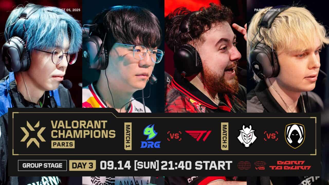 「VALORANT Champions Paris」Group Day3 – T1がDRGに2-0で勝利、Team HereticsがG2 ...