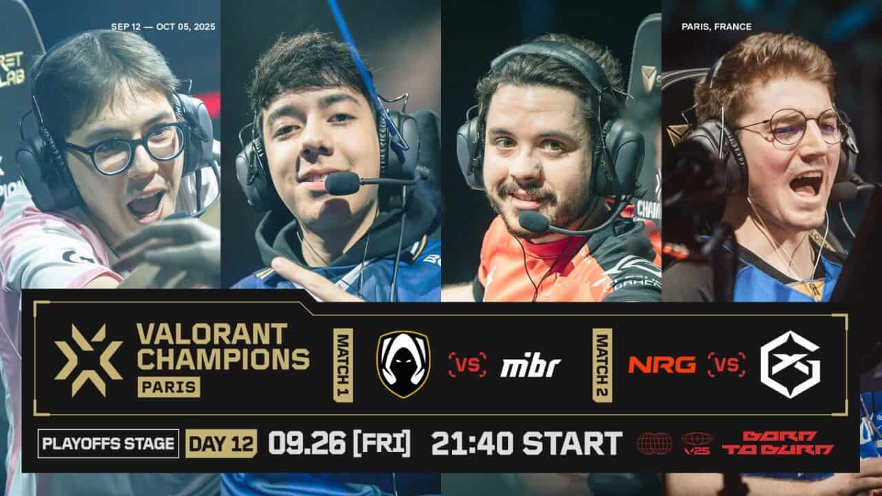 「VALORANT Champions Paris」プレイオフ – MIBRがTeam Hereticsに2-0で勝利、NRGがGIANTXを2-0で下す ─ MIBR / NRGがアッパー準 ...